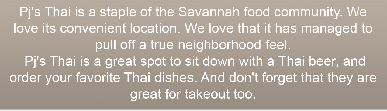 PJ Thai - Savannah Made Simple